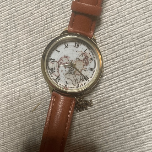 Accessories | Artsy Watch Elephant Charm Map Globe Rainbow Watercolor ...